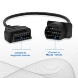 OBD1 to OBD2 Adapter Cable for Mazda Vehicles OBD2 16Pin to OBD1 17Pin ...