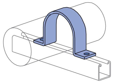 Unistrut P2558-20 EG, Channel Pipe Strap, Pipe Strap, 1 PC - Walmart.com