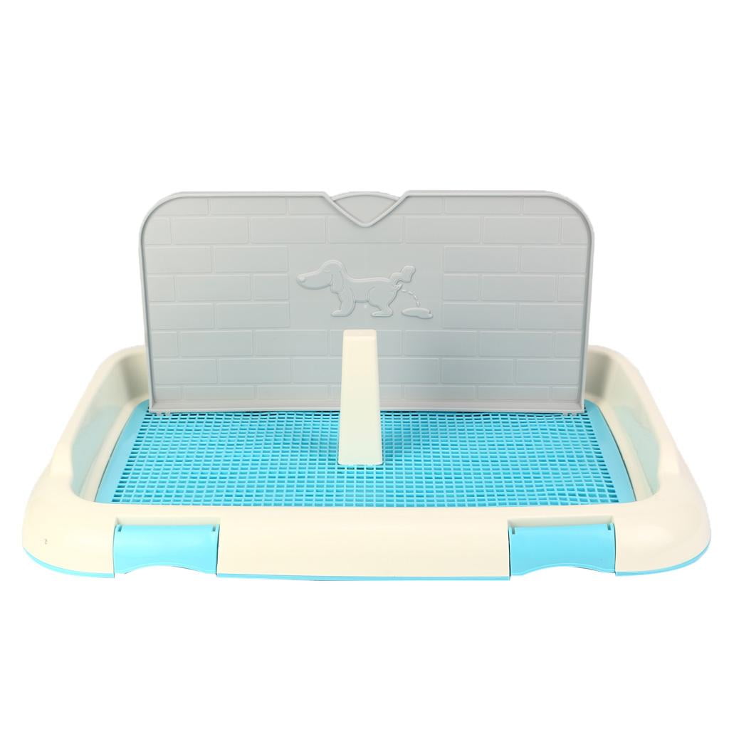 Pet Puppy Toilet Potty with Wall for Male Dogs Blue - Walmart.com