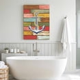 Anchor Canvas Wall Art for Living Room, Rope Vintage Brown Green Wood ...