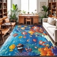 Colorful Fish Area Rugs 5x7ft Seagrass Coral Floor Rug Non Slip Low ...