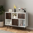 Costway Wood Display Storage Cabinet Console Table TV Stand ...