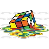 Rubik Cube Melting Puzzle Edible Cake Topper Image - Create Decoration ...