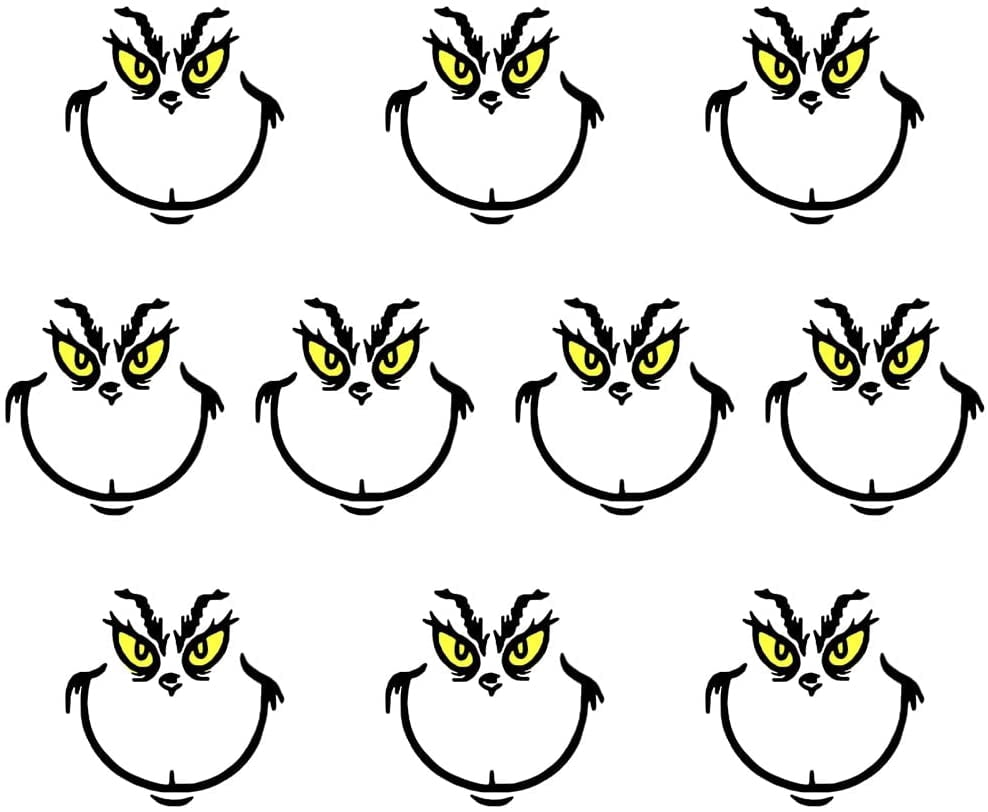 Buy Grinch Stickers for Ornaments, Grinch Christmas Decorations, Grinch ...