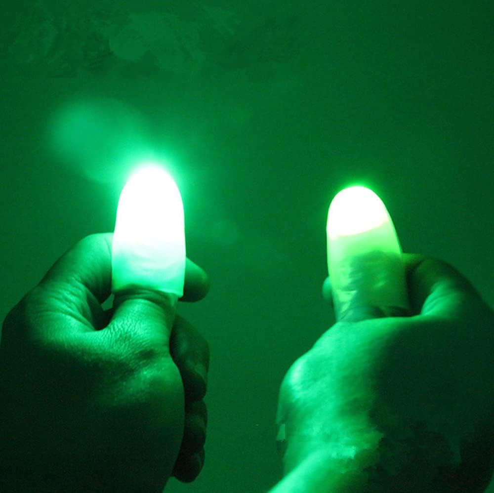 LINLIN Magic Finger, 5 Pair Magic Finger Light Up Thumb Tips LED Finger ...