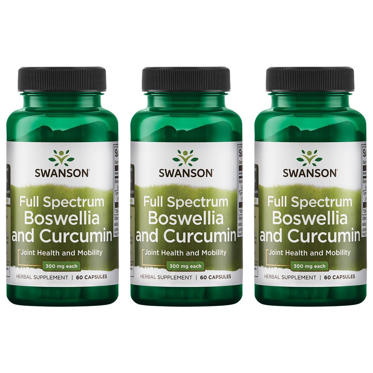Swanson Full Spectrum Boswellia and Curcumin 60 Caps 3 Pack - Walmart.com