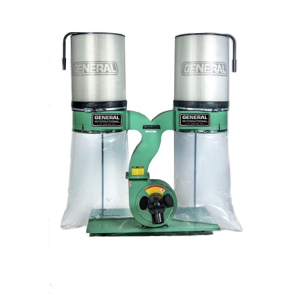 General International 2.5HP 18Amp Industrial Dust Collector with 2 ...
