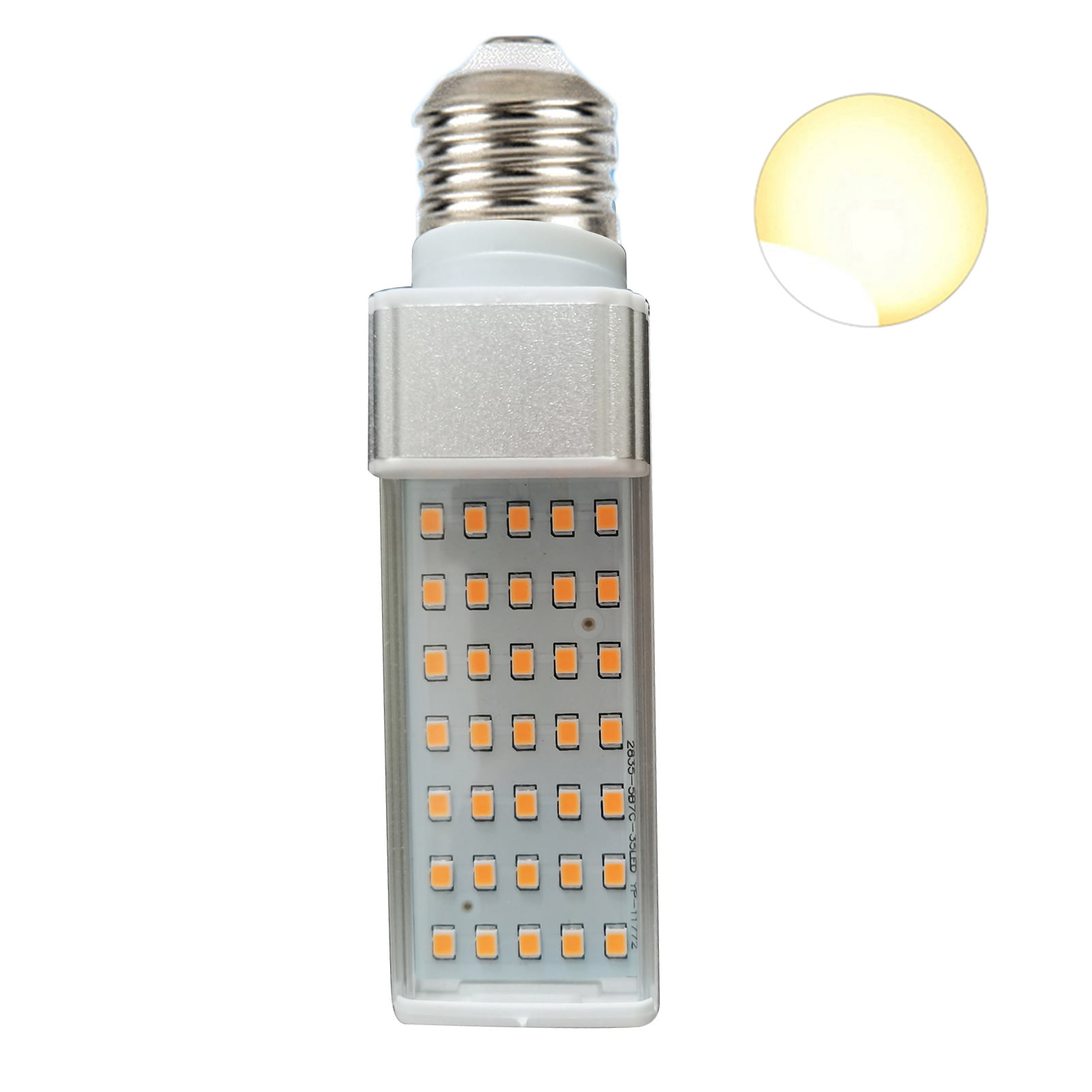 Hloma 5/9/7W E27/G24/G23 2700/6500K 2835 Horizontal Plug Lamp LED Corn ...