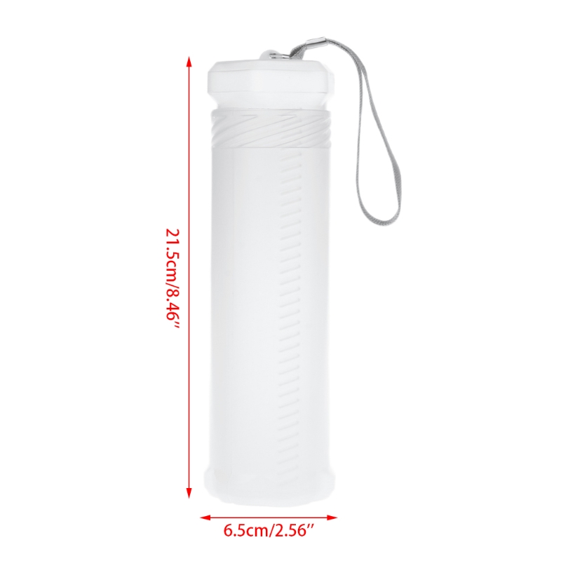 Slim Transparent Cylinder Pencil Case Adjustable Plastic Pen Holder ...
