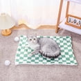 FeiFu 19.7x15.7in Checkerboard Pet Blanket with Soft Warm Throw Blanket ...
