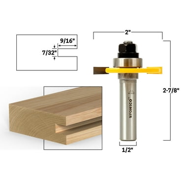 Yonico 3 Pc. Rail & Stile and Panel Raiser Router Bit Set - Large Ogee ...