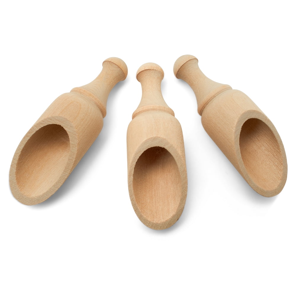 Mini Wooden Scoops 3-3/4 Inches Long, 1000 Unfinished Mini Scoops for ...