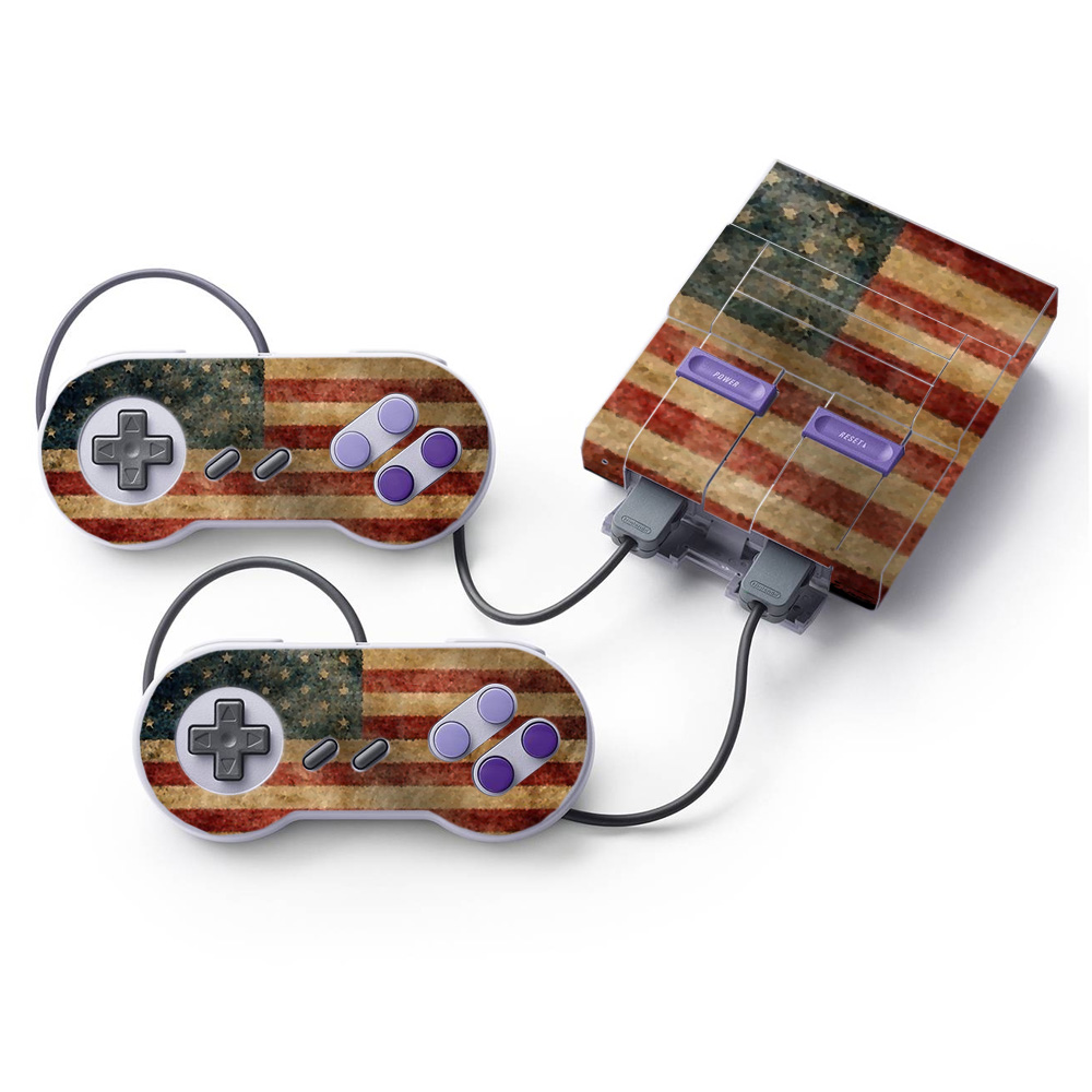 Skin Decal Wrap Compatible With Nintendo Super NES Classic Sticker ...