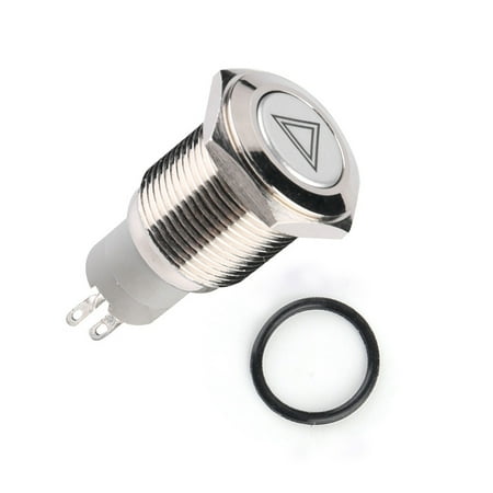 Loewten Red LED Push Switch Warning Light, 16mm/0.6in Universal Light ...