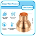 Uxcell 1-1/2" to 3/4" Nominal Size Copper Reducer Reducing Coupling ...