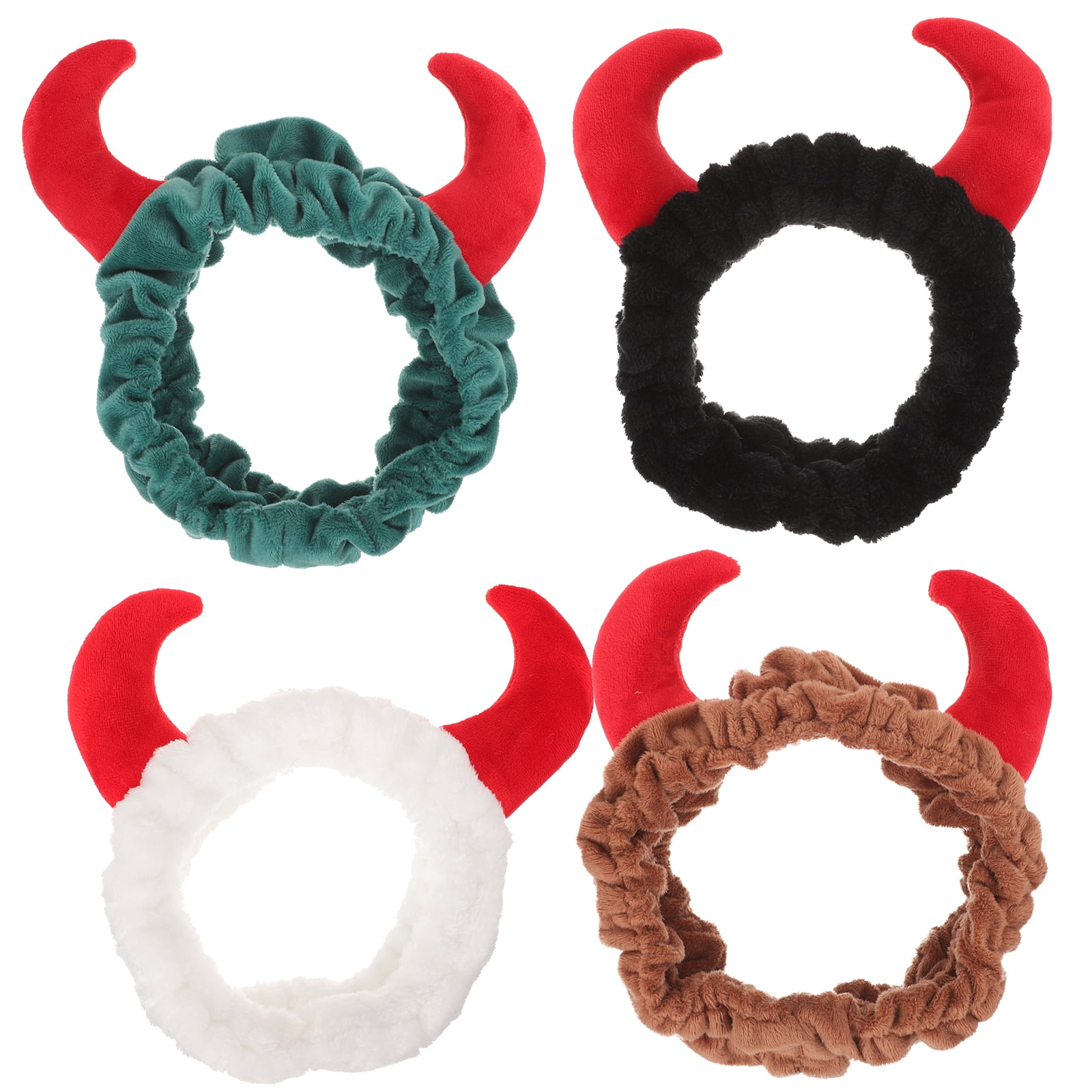 4 PCS Devil Horn Chaquel Head Banda para mujeres lavando la cabeza de ...