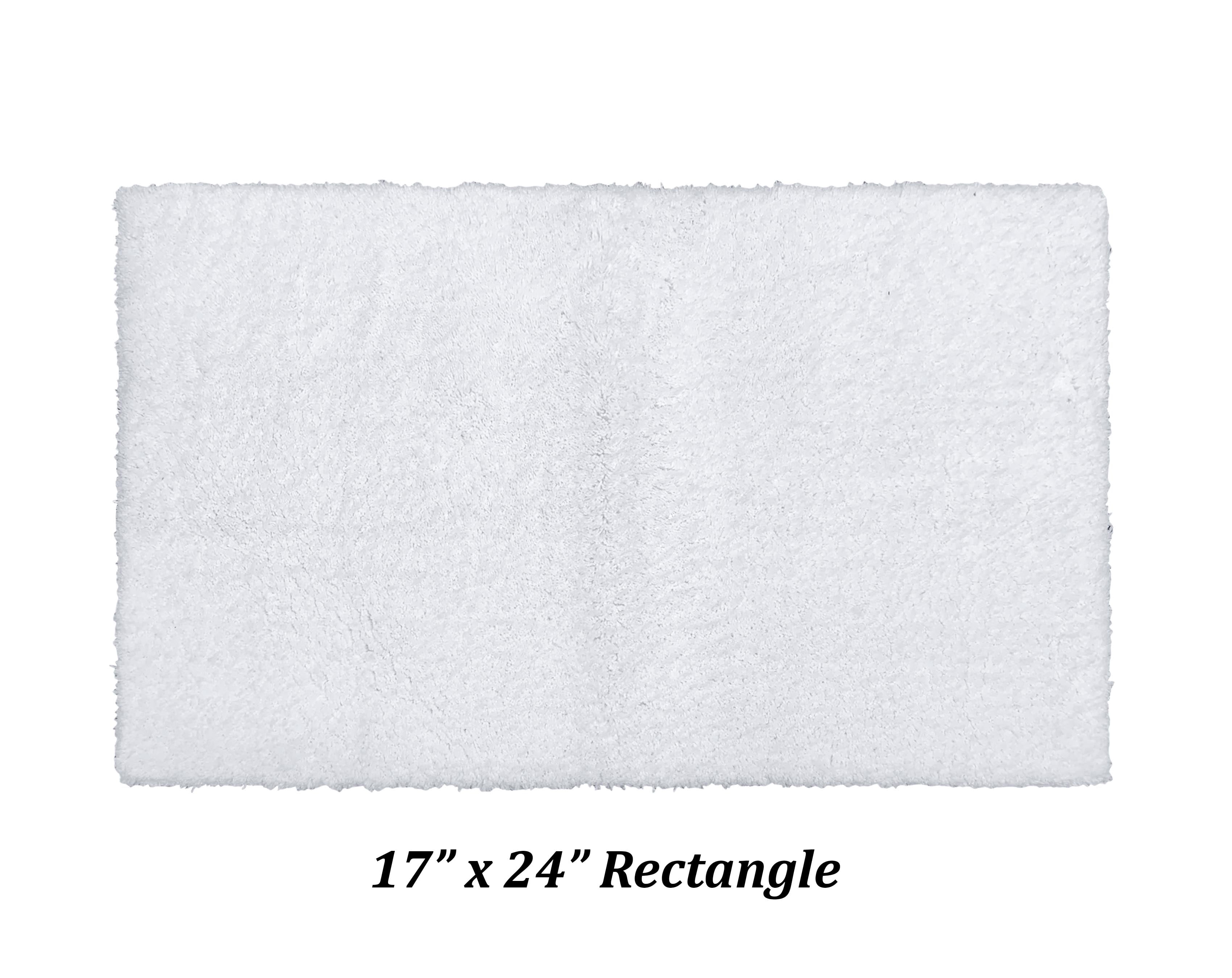 Better Trends Micro Plush Polyester 17" x 24" Bath Rug - White ...
