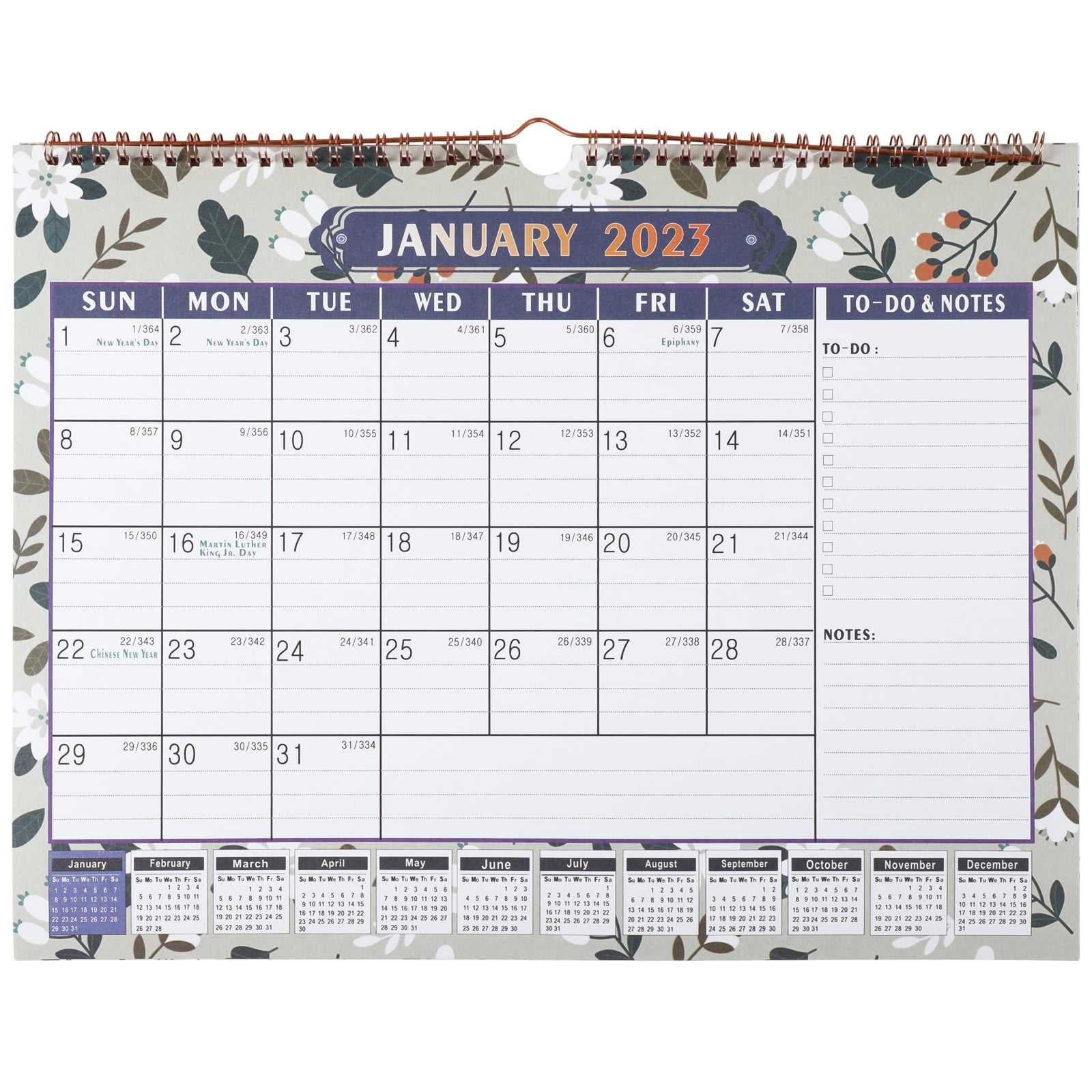 SKYDUE Wall Calendar - 18 Monthly Wall Calendar，Yearly Wall Calendar ...