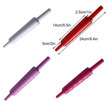 Flower Rolling Pin Cookies Biscuits Fondant Pie Cake Icing Clay Roller ...