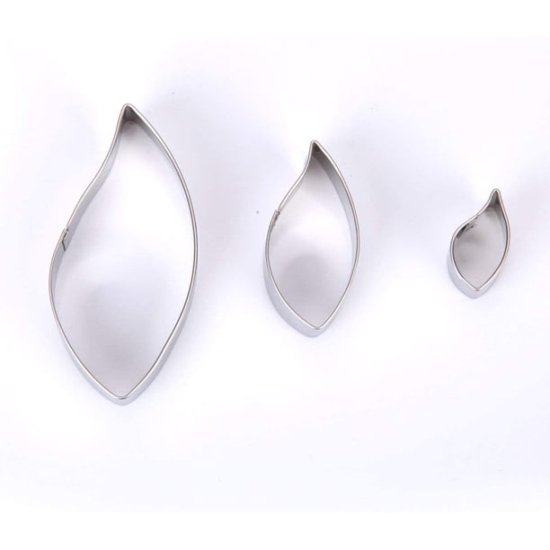 Leaves Shape Stainless Steel Cookie Cutters Set for Fondant Candy ...