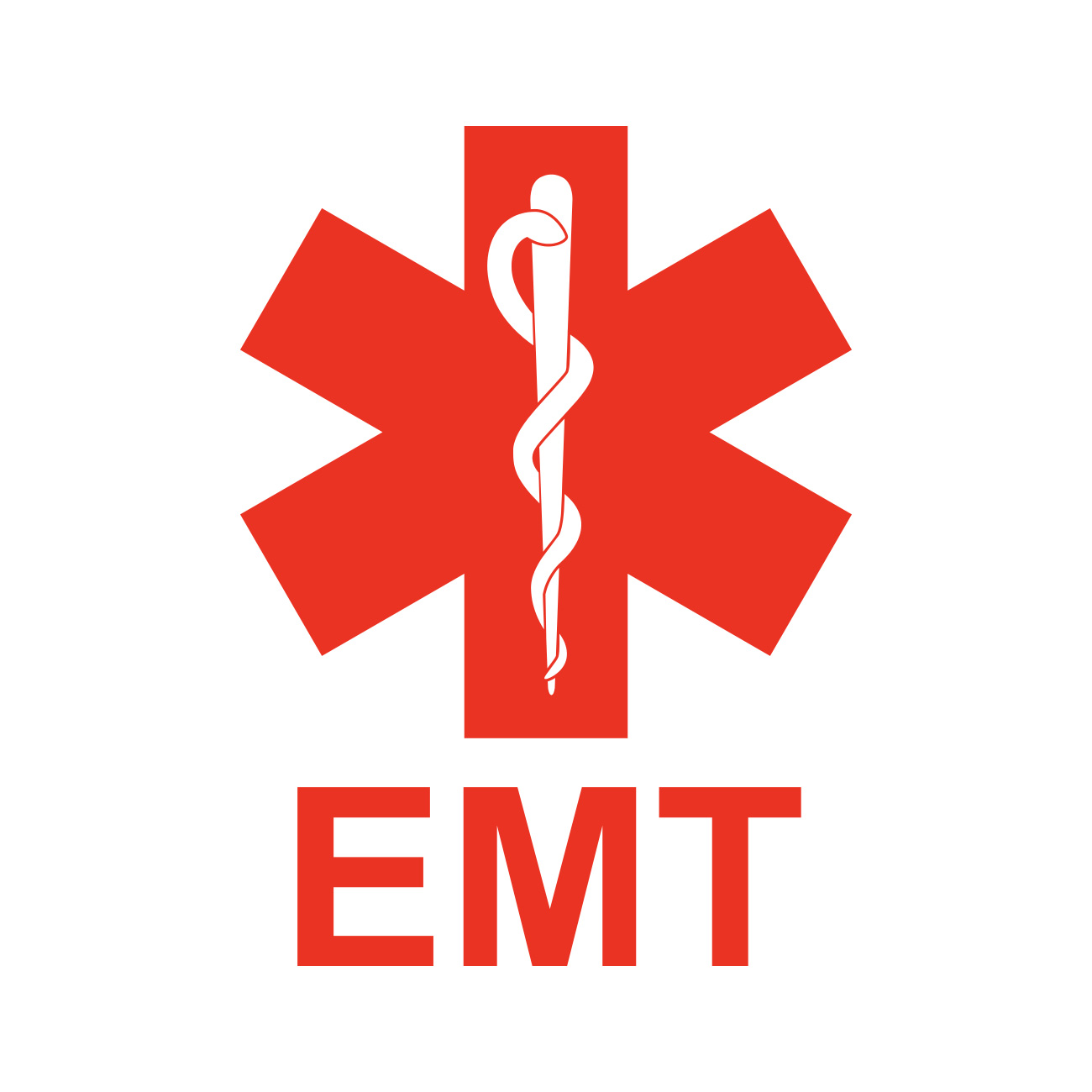 EMT Star of Life Sticker Decal Die Cut - Self Adhesive Vinyl ...