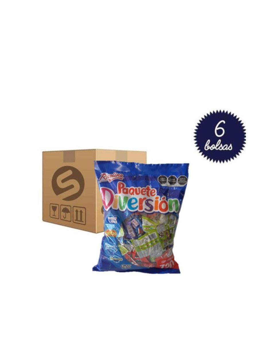 Pack de 6 Paquete Diversión Ricolino de 1.5 kg Ricolino 1.5 kg | Bodega ...