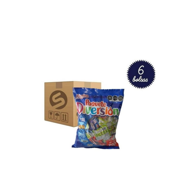 Pack de 6 Paquete Diversión Ricolino de 1.5 kg Ricolino 1.5 kg | Bodega ...