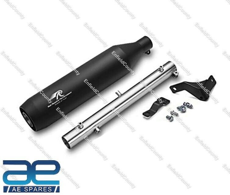 Red Rooster Performance Exhaust Silencer Black For Royal Enfield Meteor ...