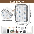 ALAZA Cute Robots Pattern Expanding Accordion File Folder 3 Ring Zipper ...