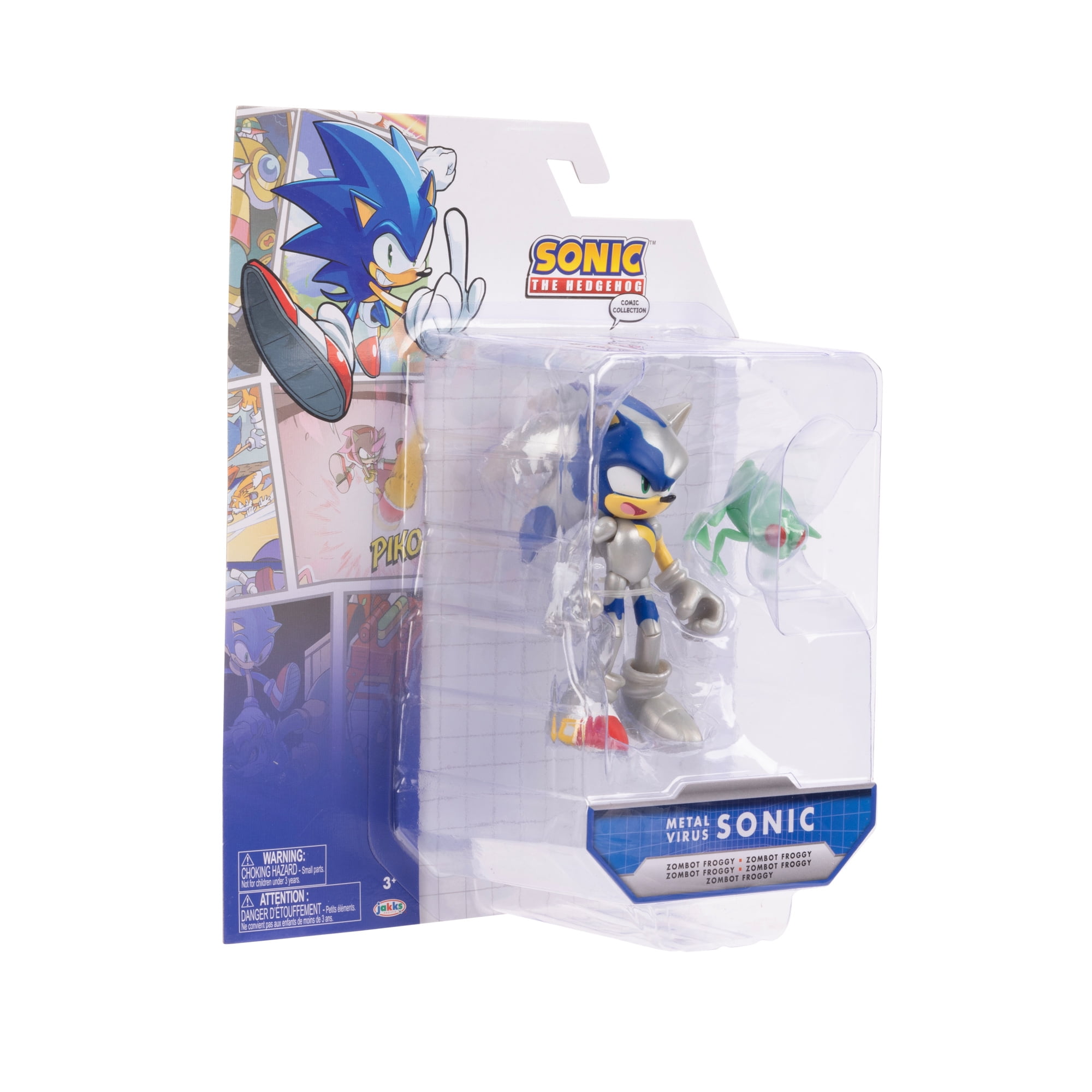 Sega 4 inch Tall Action Figure Comic Metal Virus Sonic with Sega 4 inch Tall Action Figure Comic Metal Virus Sonic with