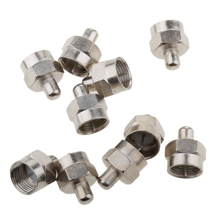 Plannu 10pcs Coax Cable 75ohm Terminator Connector Caps Male Terminal ...