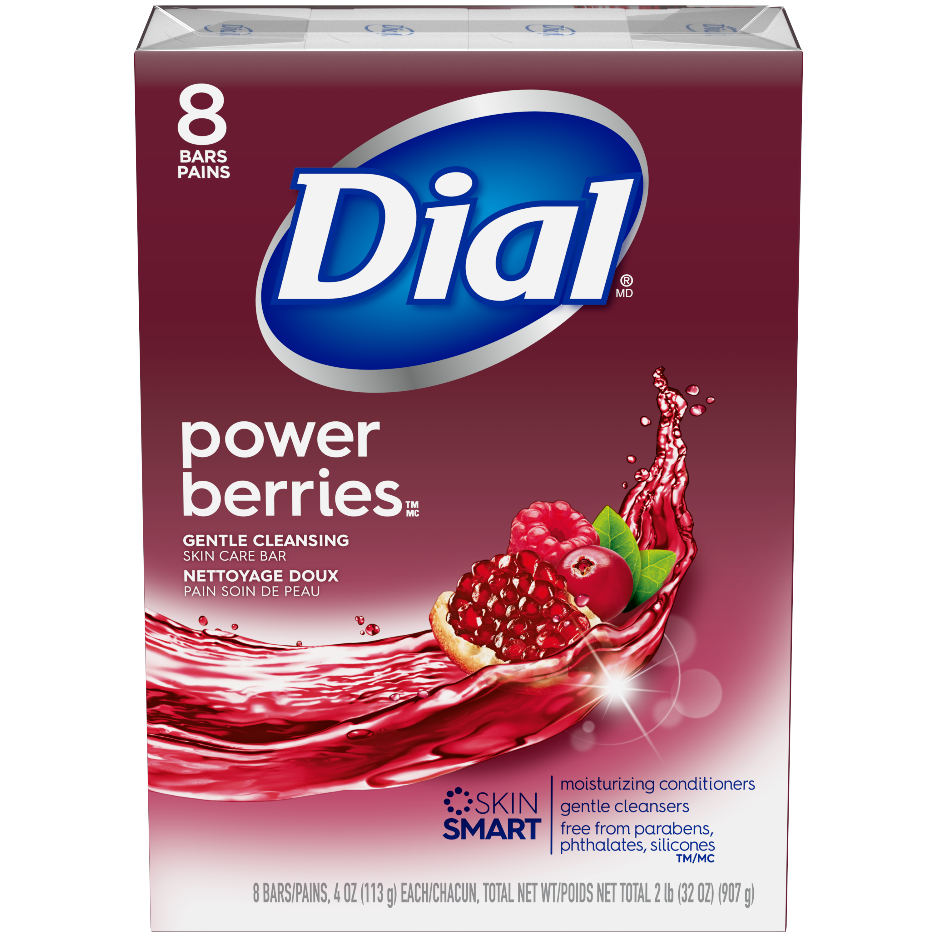 Dial Skin Care Bar Soap Power Berries 4 Oz 8 Bars Walmart Dial Skin Care Bar Soap Power Berries 4 Oz 8 Bars Walmart