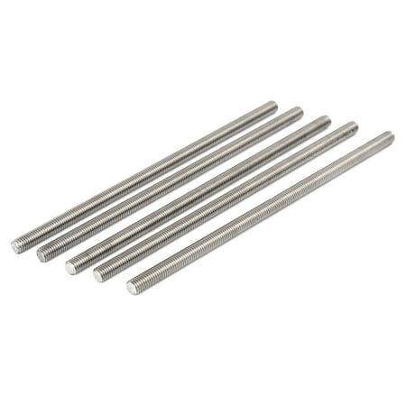 M8 x 200mm 304 Stainless Steel Fully Threaded Rods Fasteners Silver ...