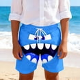 Boy Shorts Cartoon Face Print Boys Casual Elastic Waist Play Shorts ...