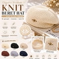 Beret Hat Women, Breathable Hollow Out Knit Beret for Daily Wear ...