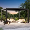 Modern Shade Aurora 10'x12' Louvered Pergola, Adjustable Waterproof ...
