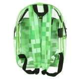 Bioworld Minecraft 17" Clear Plastic Backpack, Removable Laptop Pocket ...