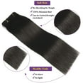 Clip In Straight Human Hair Extensions Natural Color 100% Brazilian ...