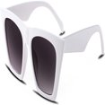 Hunxiaei Trendy Vintage Square Cat Eye Sunglasses For Women By Feisedy