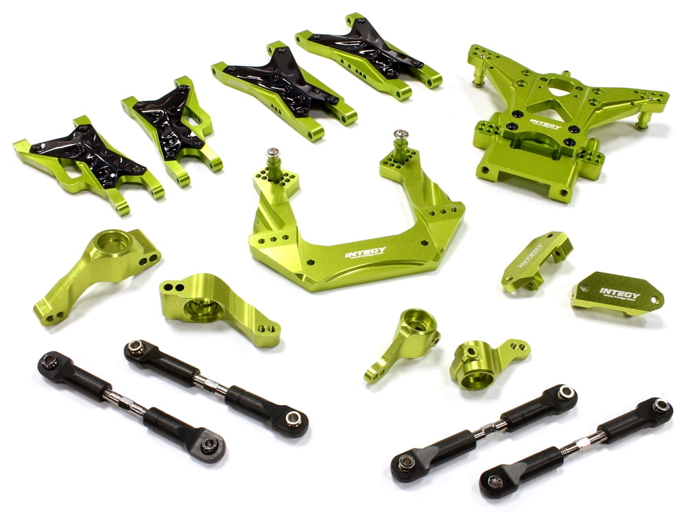 Integy RC Toy Model Hop-ups C25482GREEN Billet Machined Suspension Kit ...