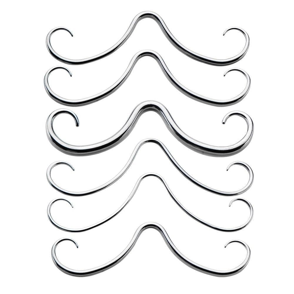 High polish Surgical Steel Septum Mustache Ring 5 sizes available ...