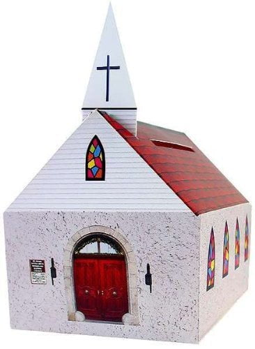 Church Shaped Donation Box Bank Cardboard Pkg of 24 - Walmart.com
