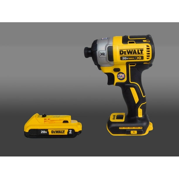 DeWALT Max 1/4" 20V Brushless 3-Speed Impact Driver DCF887B with 2Ah ...