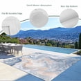Abstract Marble Texture Outdoor Rug, Blue Gray Tone Vortex Effect Non ...