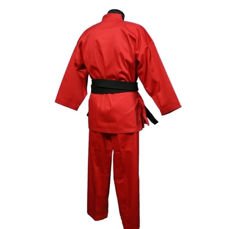 Medium Weight Color Karate Uniform, Red - Walmart.com
