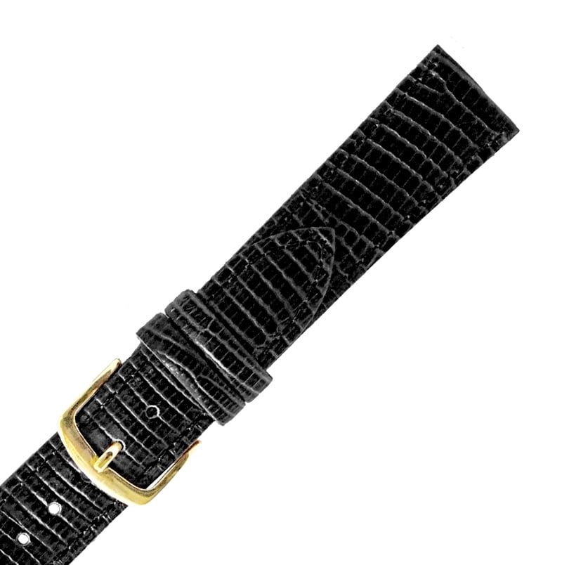 Hadley-Roma - Hadley Roma MS716 20mm Black Calfskin Lizard Grain Mens ...