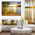 Designart 'Beautiful View of Sunset over Lake ' Landscape Canvas Art ...