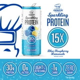 Genius Gourmet Sparkling 30g Protein, Blue Raspberry Lemonade, 12 Fl Oz ...