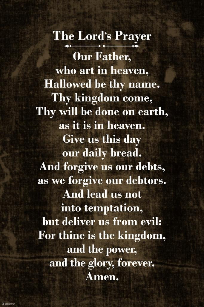 The Lords Prayer Our Father Shroud of Turin Bible Quote Spiritual Decor ...