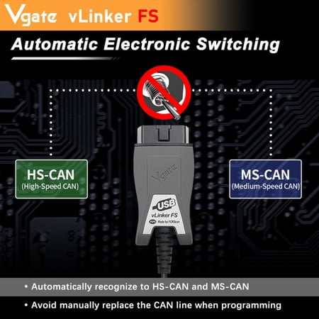 Vgate vLinker FS Adapter Compatible for FORD/Mazda OBD2 Diagnostic Line ...